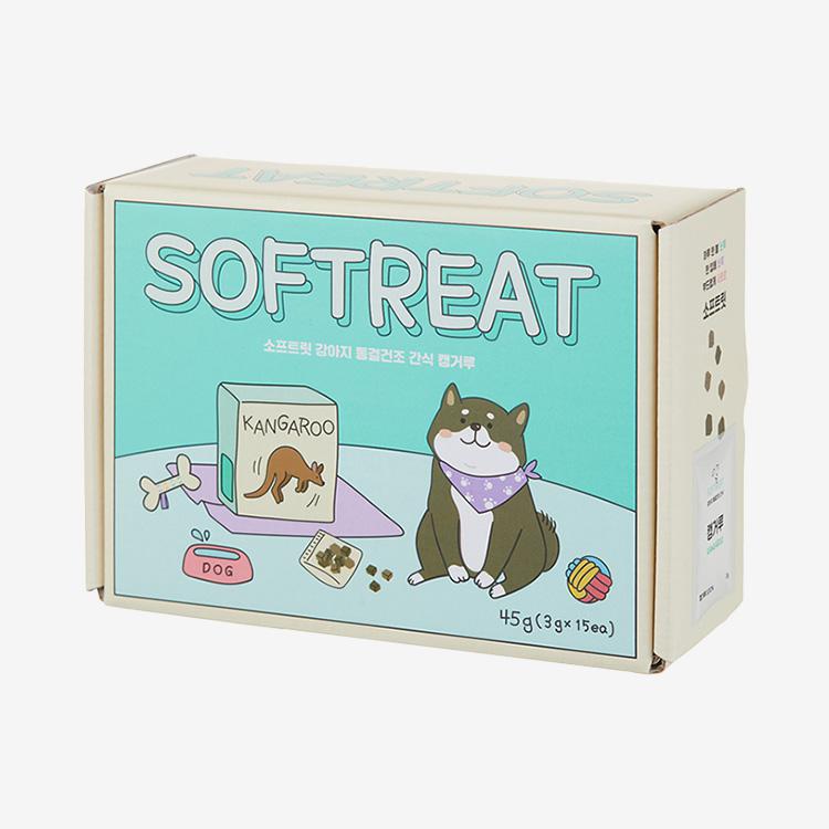 소프트릿 강아지 초미니 동결건조 트릿 캥거루 1BOX (3g*15ea) - 핏펫